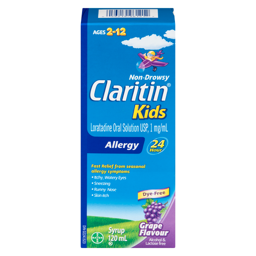 Claritin Kids Non-Drowsy Allergy Syrup - Grape — GreenShield Pharmacy ...