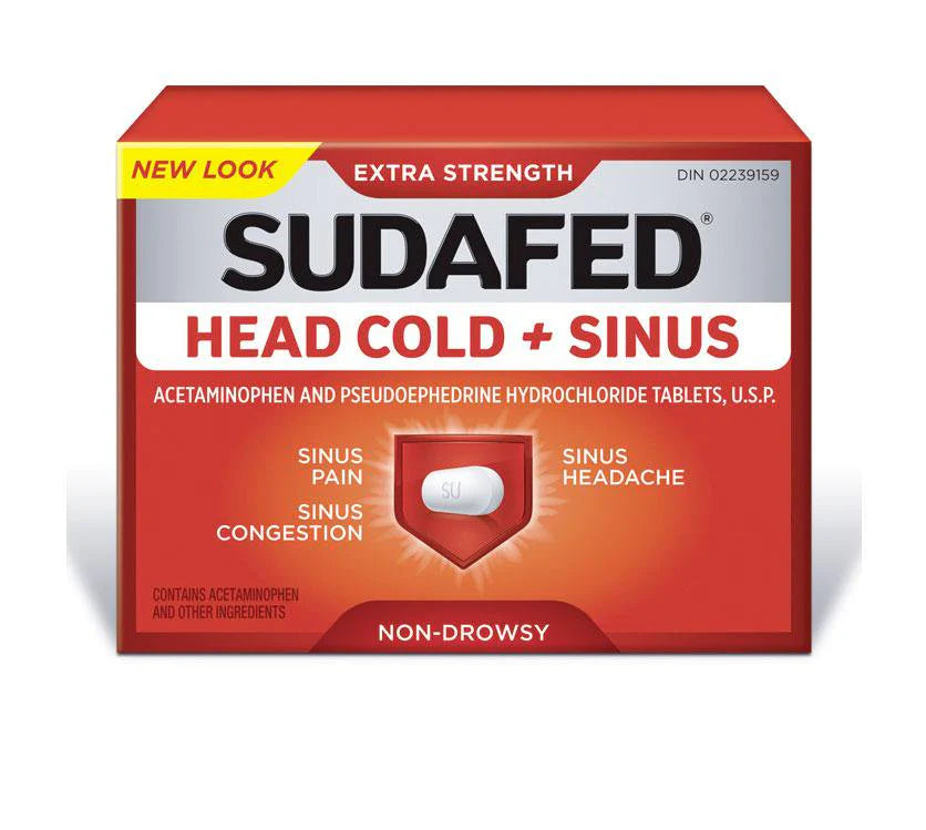 Sudafed Head Cold & Sinus Extra Strength — GreenShield Pharmacy Health ...