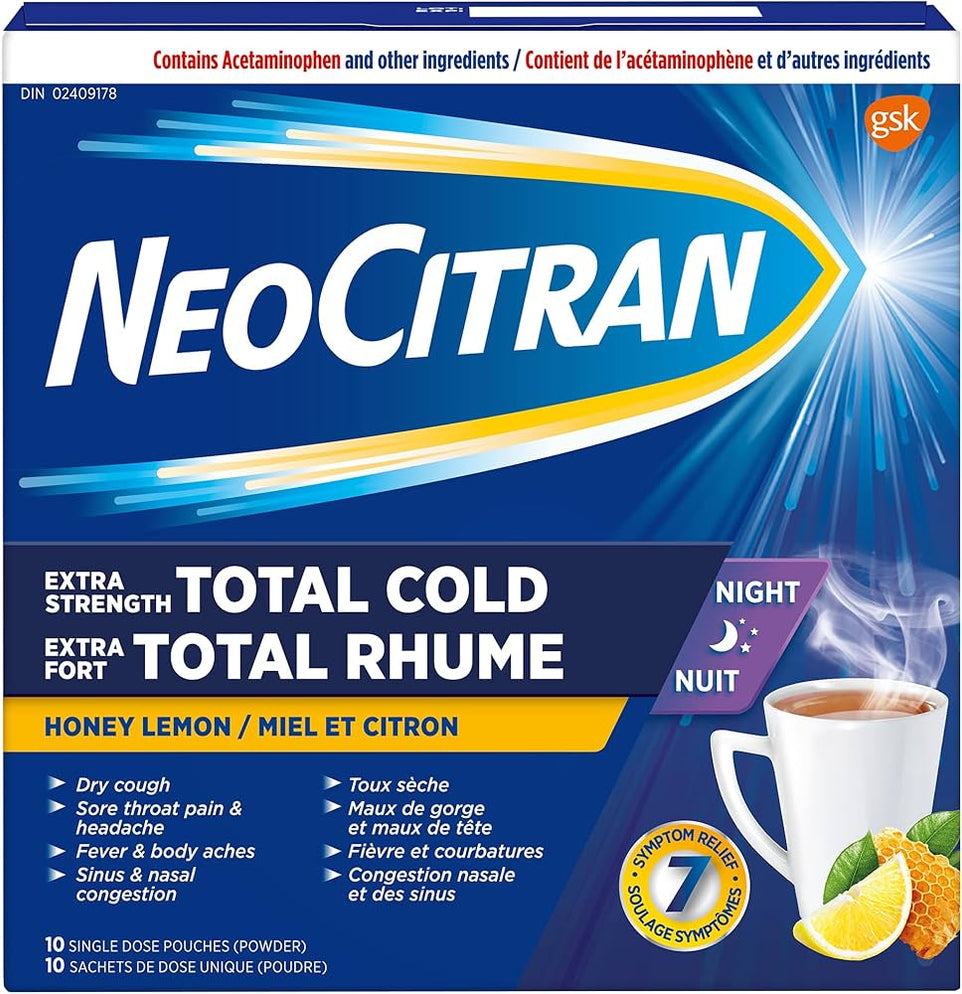 NeoCitran Extra Strength Total Cold Night - Honey Lemon — GreenShield ...