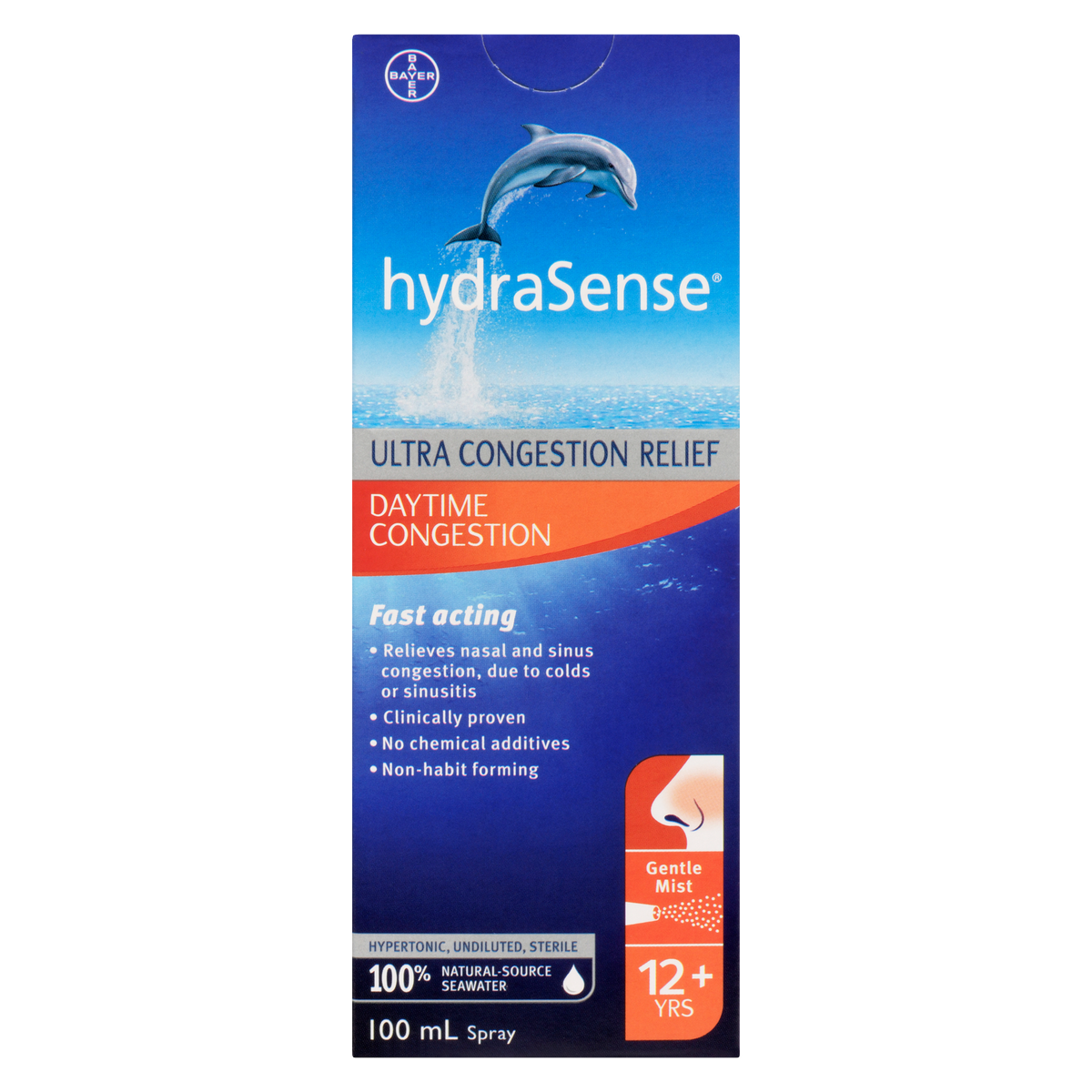 hydraSense Ultra Congestion Relief Daytime Congestion Gentle Mist 12 ...