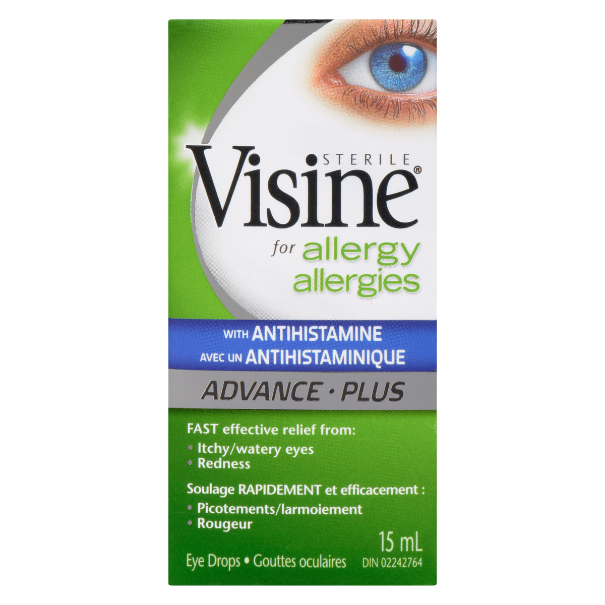 Visine Eye Drops Sterile for Allergy with Antihistamine 15 ml ...