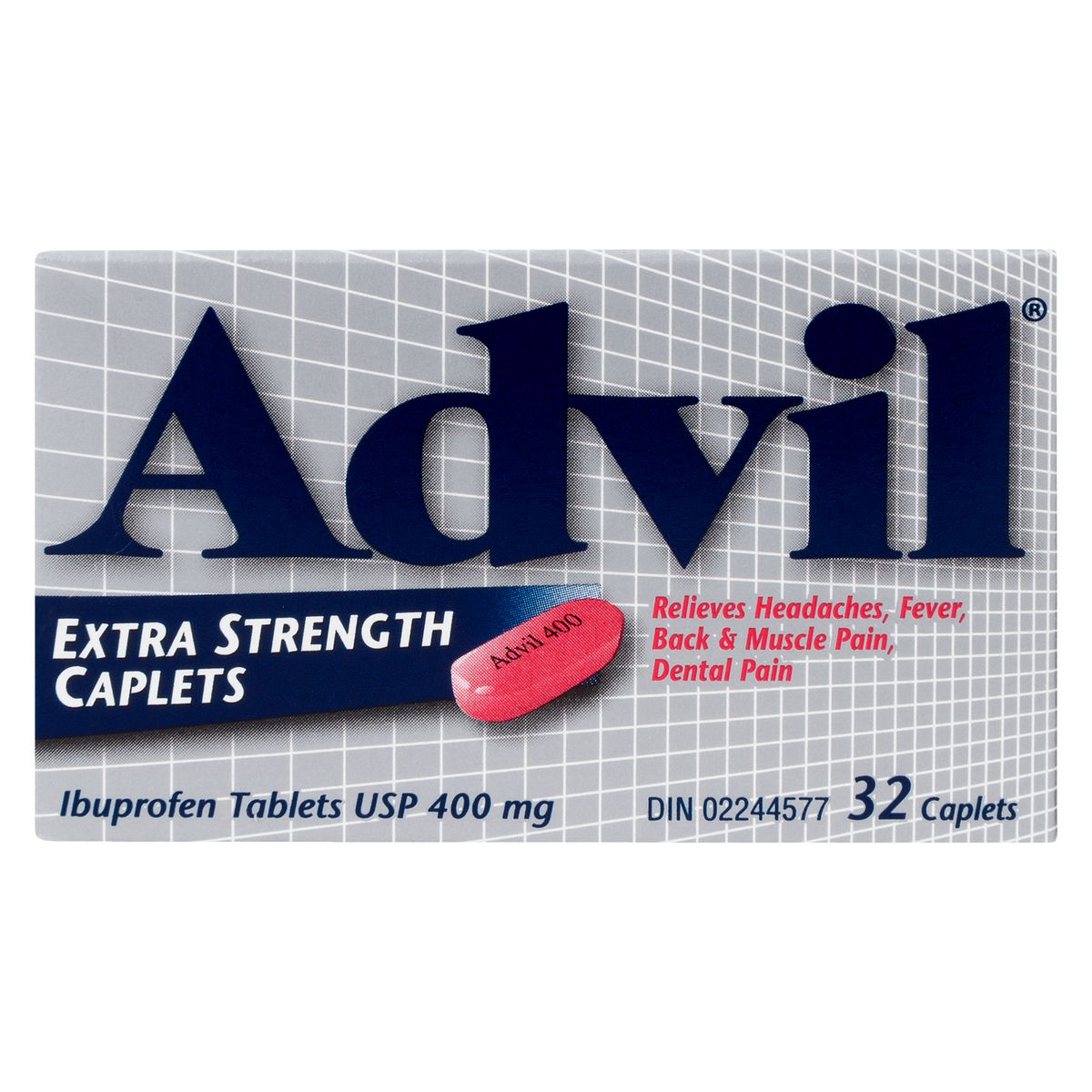 Advil Ibuprofen Tablets USP 400 mg Extra Strength 32 Caplets ...