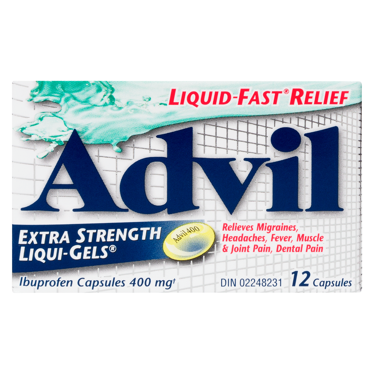 Advil Liqui-Gels Ibuprofen Capsules 400 mg Extra Strength 12 Capsules ...