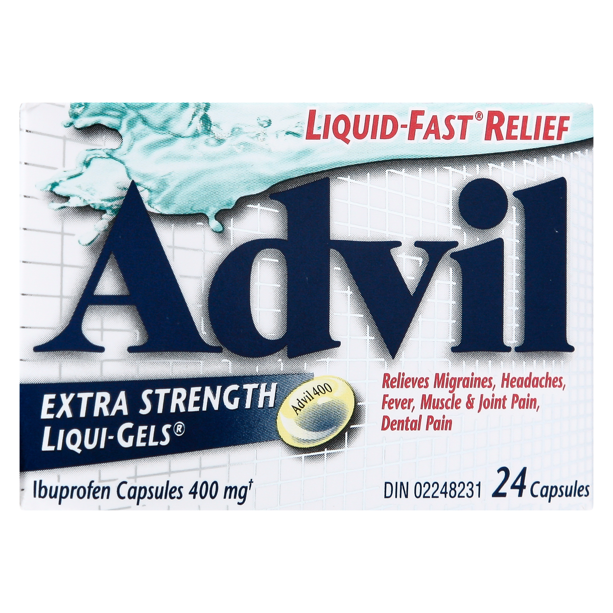 Advil Liqui-Gels Ibuprofen Capsules 400 mg Extra Strength 24 Capsules ...