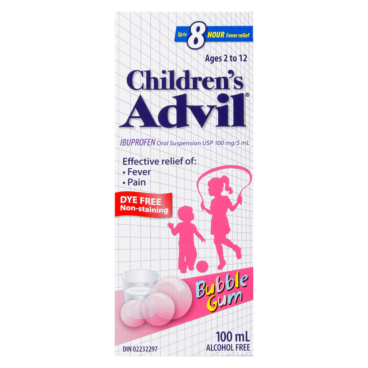 Children's Advil Ibuprofen Oral Suspension USP 100 mg/5 ml Ages 2 to 1 ...