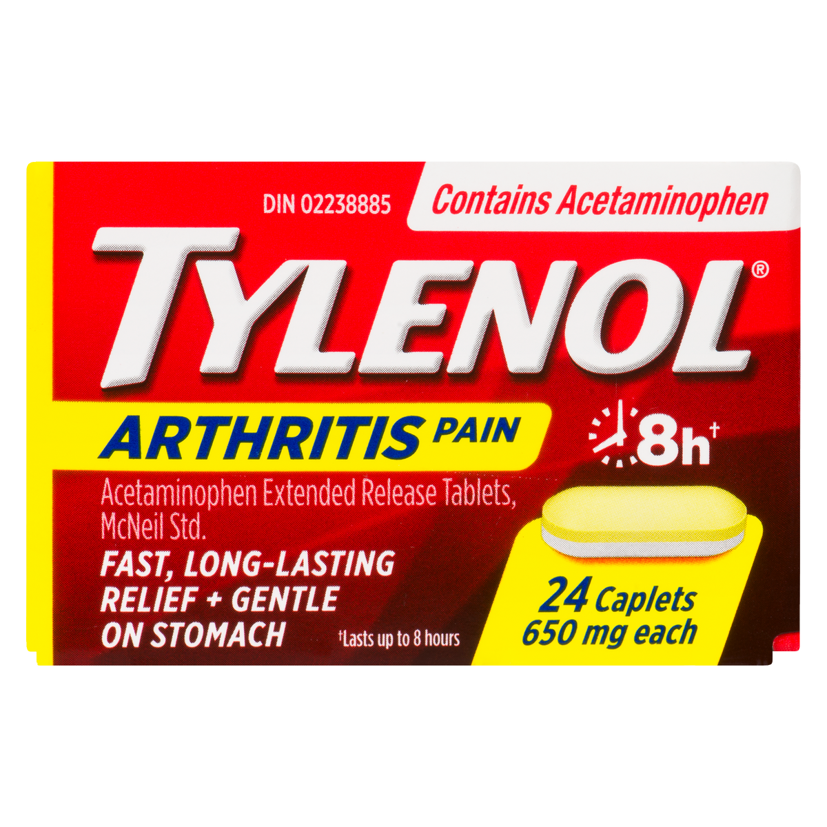 Tylenol Arthritis Pain 650 mg Each 24 Caplets — GreenShield Pharmacy ...