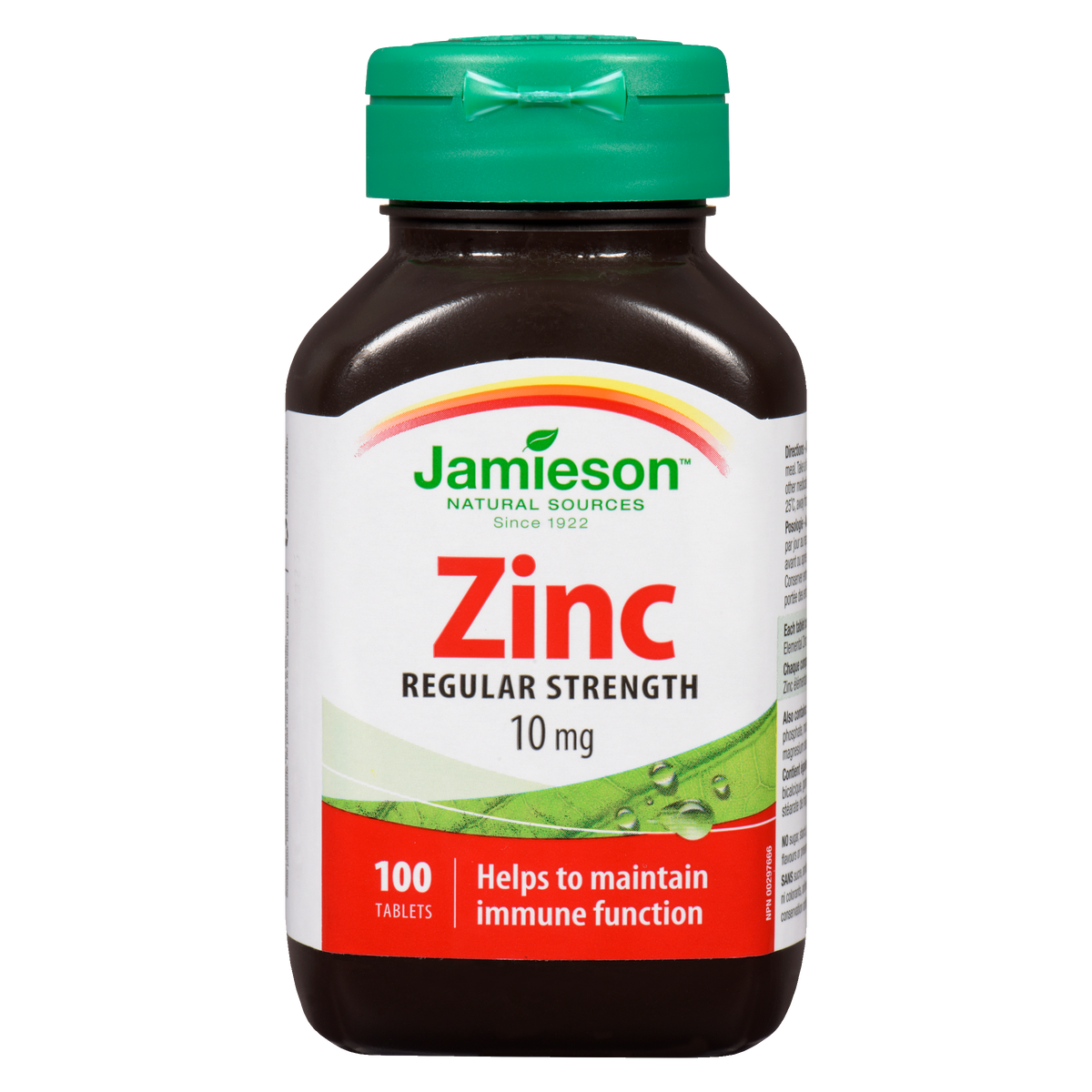 Jamieson Zinc Regular Strength 10 mg 100 Tablets — GreenShield Pharmacy ...