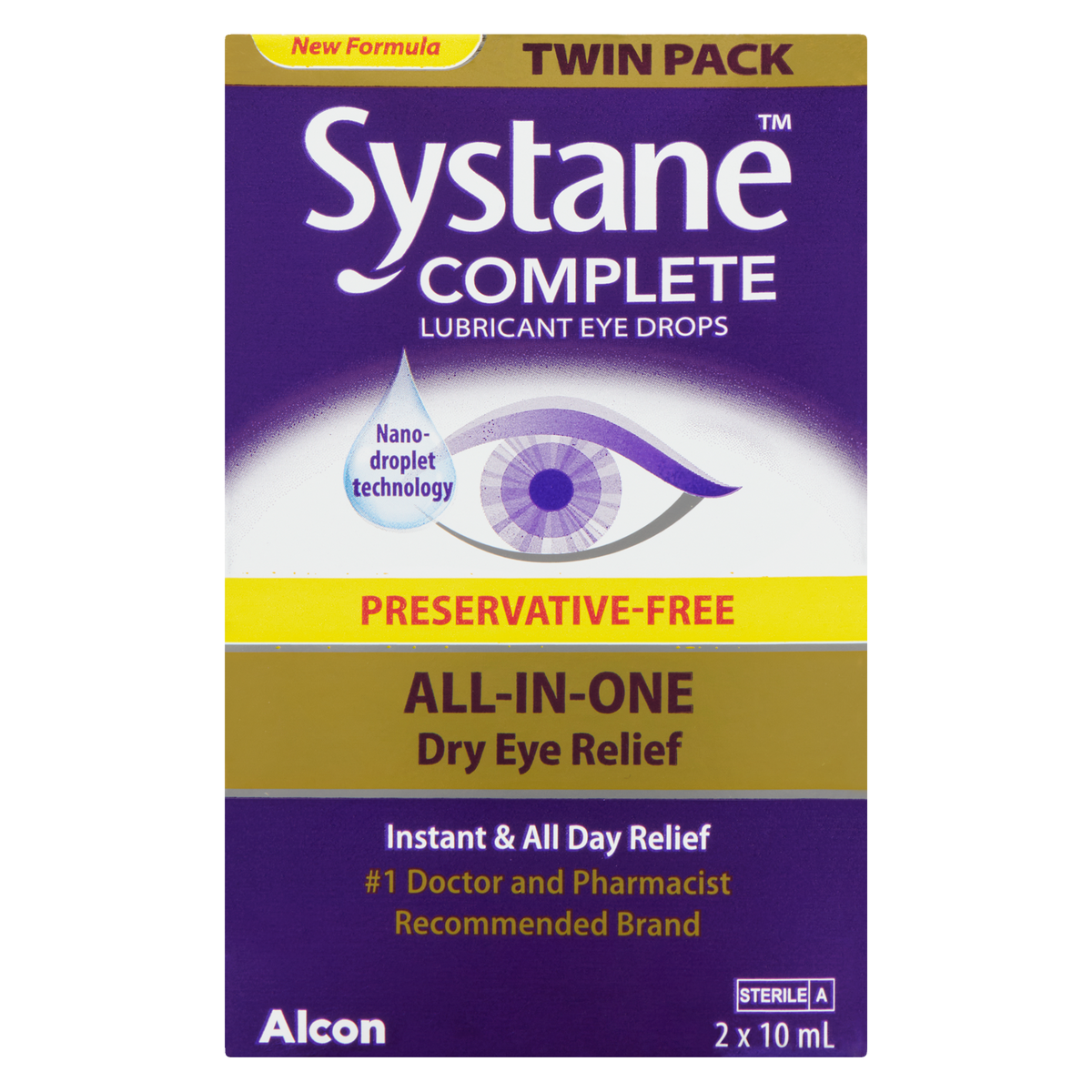 Systane Complete Lubricant Eye Drops Twin Pack 2 x 10 ml — GreenShield ...