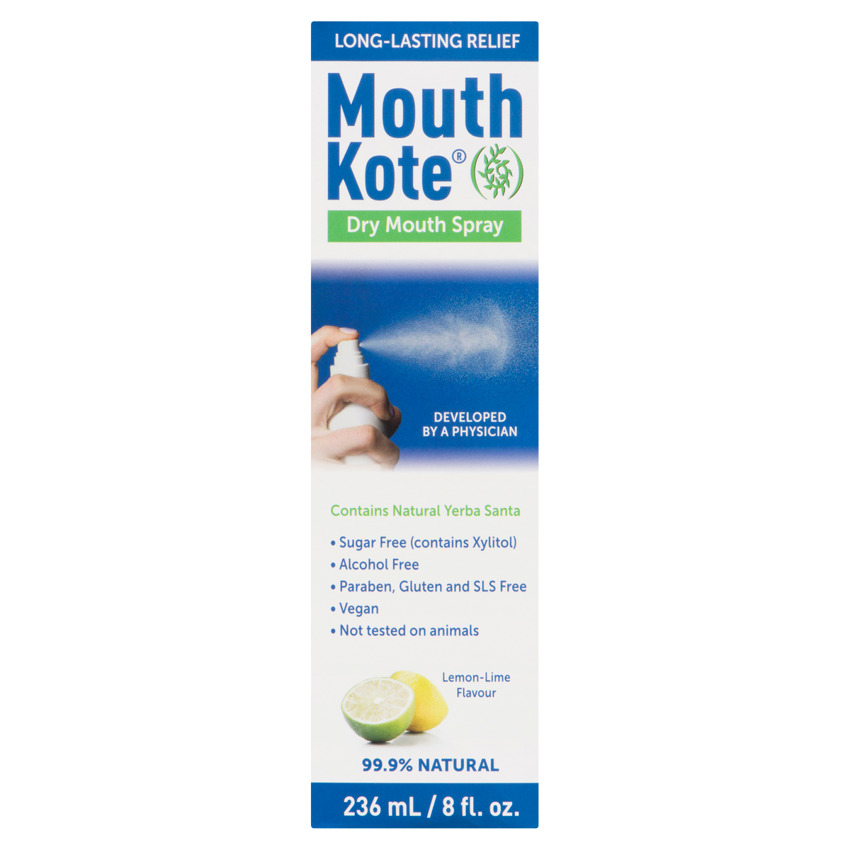 Mouth Kote Dry Mouth Spray Lemon-Lime Flavour 236 ml — GreenShield ...