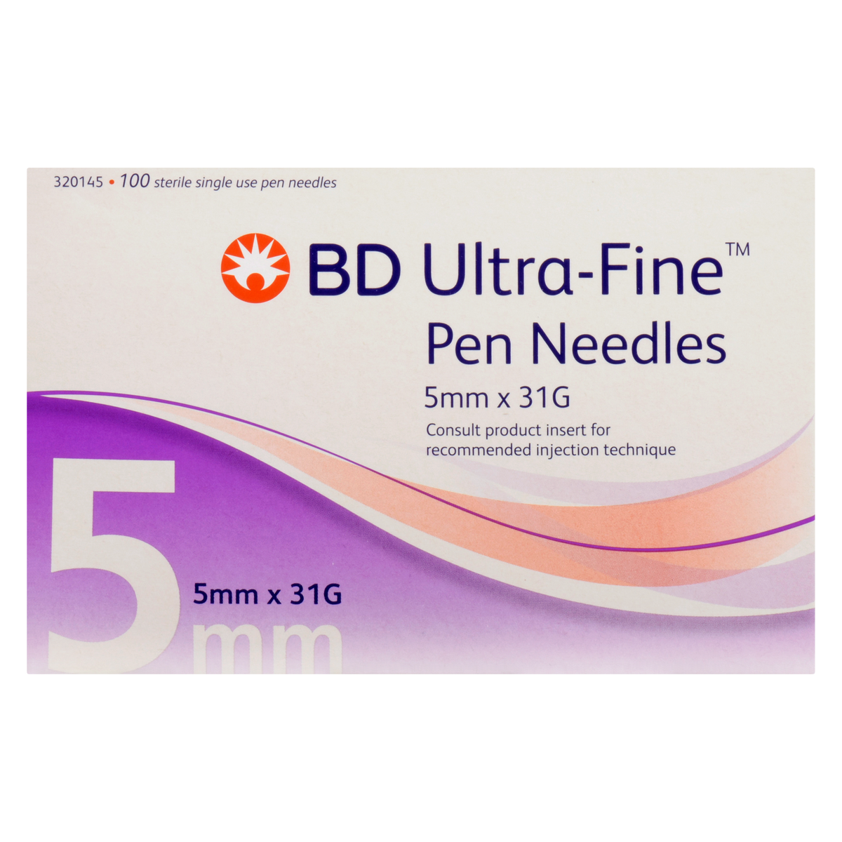 BD Ultra-Fine Pen Needles 320145 100 Sterile Single Use Pen Needles ...