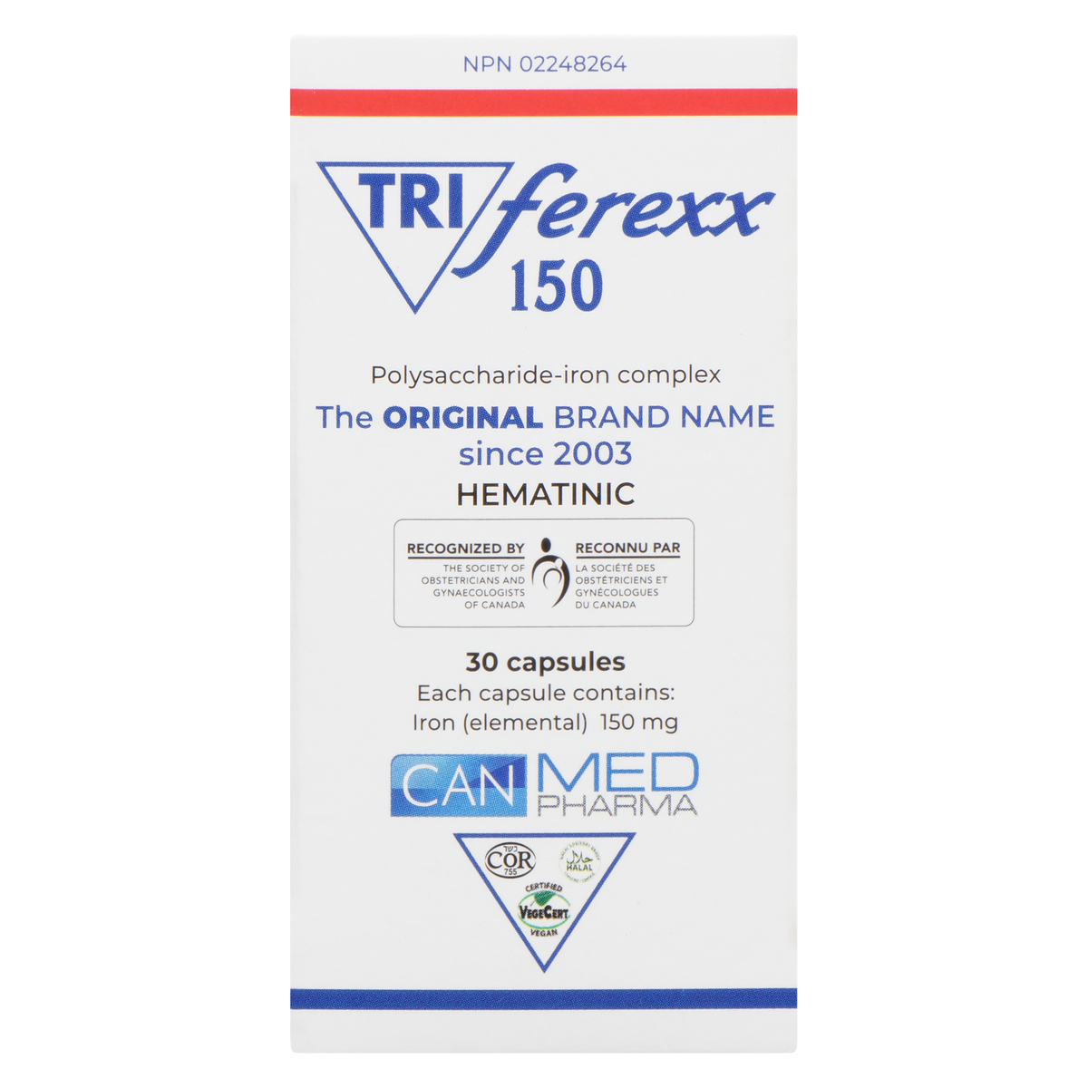 Can-Med Pharma Hematinic Triferexx 150 30 Capsules — GreenShield ...