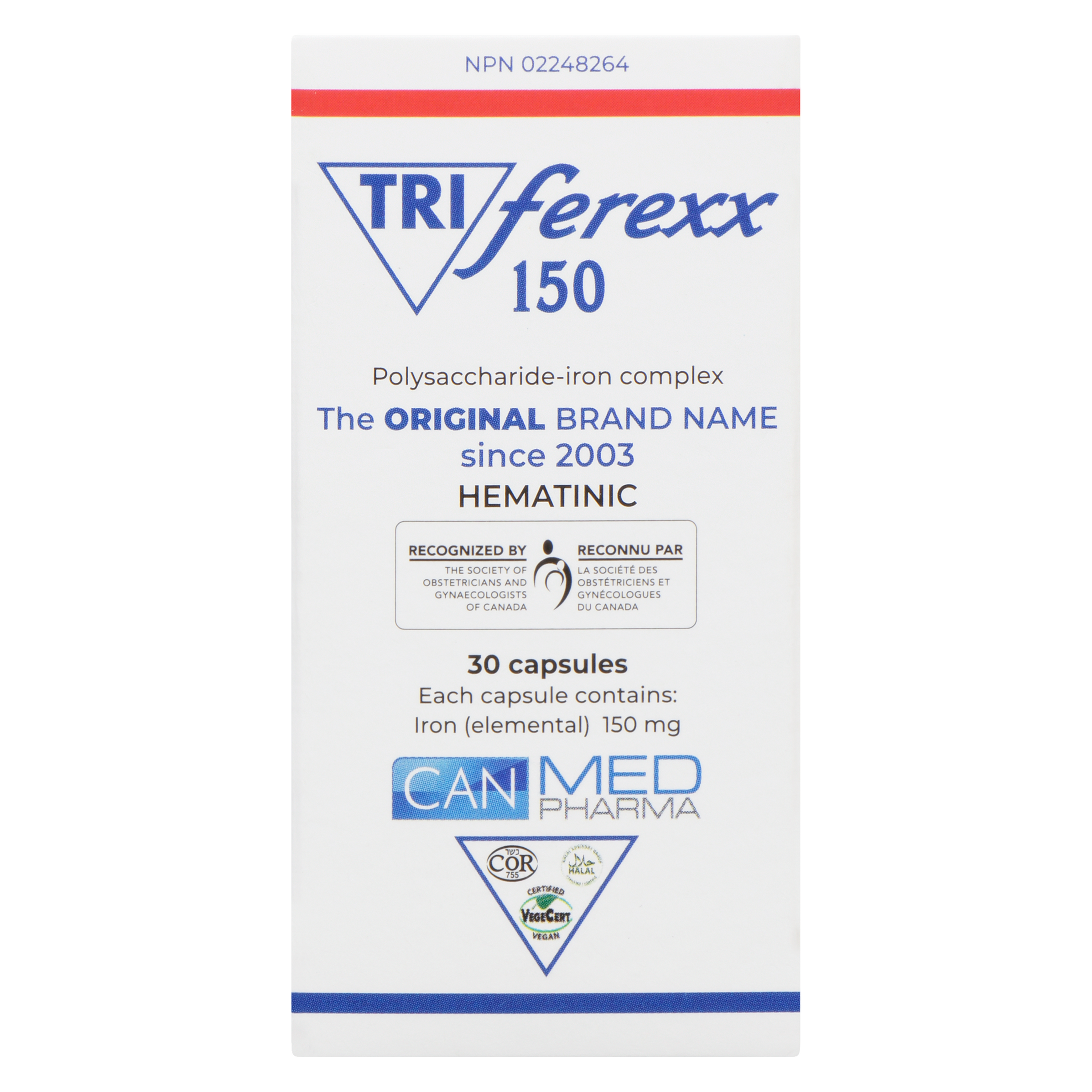 Can-Med Pharma Hematinic Triferexx 150 30 Capsules — GreenShield ...