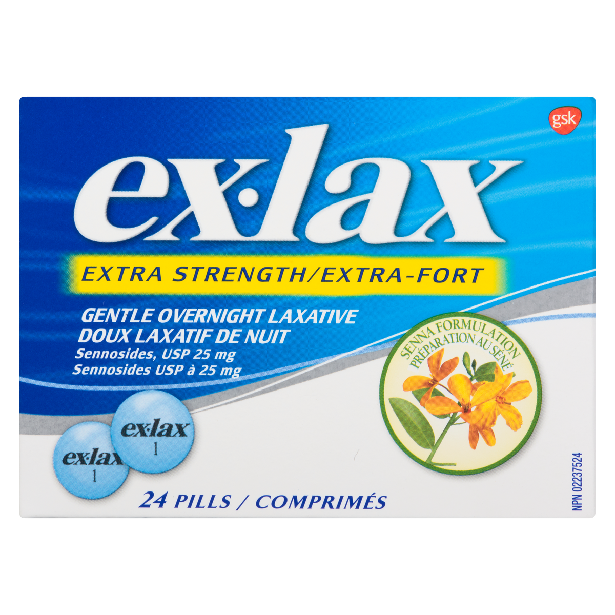 Ex-Lax Gentle Overnight Laxative Extra Strength 24 Pills — GreenShield ...