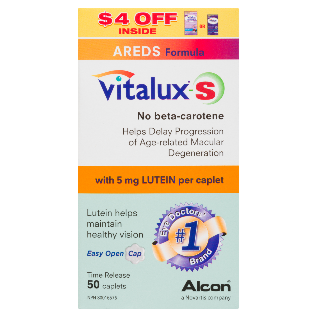 Vitalux-S Multivitamin - Multimineral Timed Release 50 Caplets ...