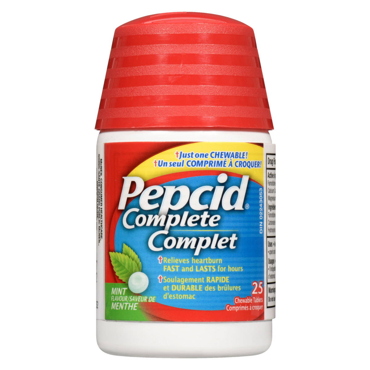 Pepcid Complete Mint Flavour 25 Chewable Tablets — GreenShield Pharmacy ...