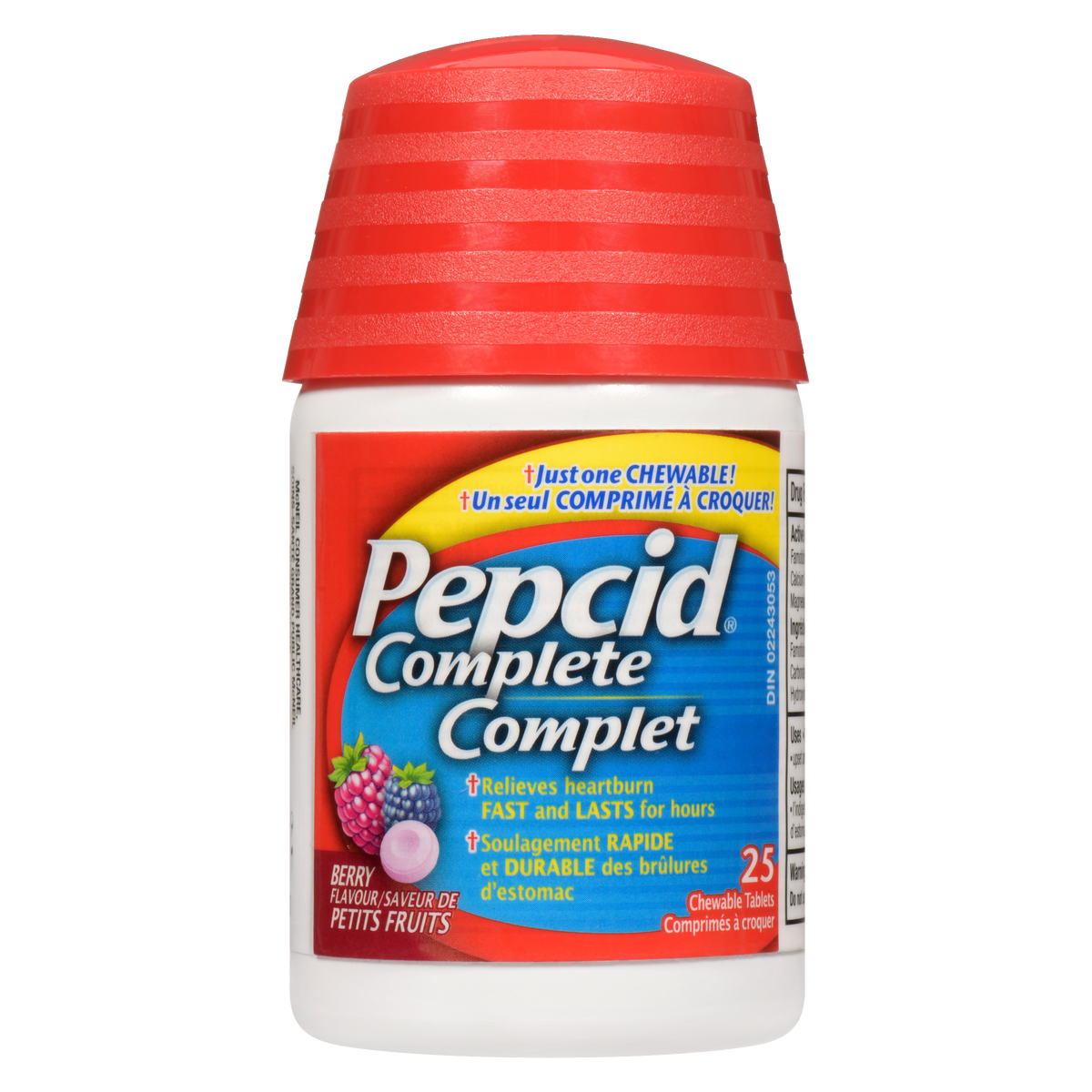 Pepcid Complete Berry Flavour 25 Chewable Tablets — GreenShield Pharmacy