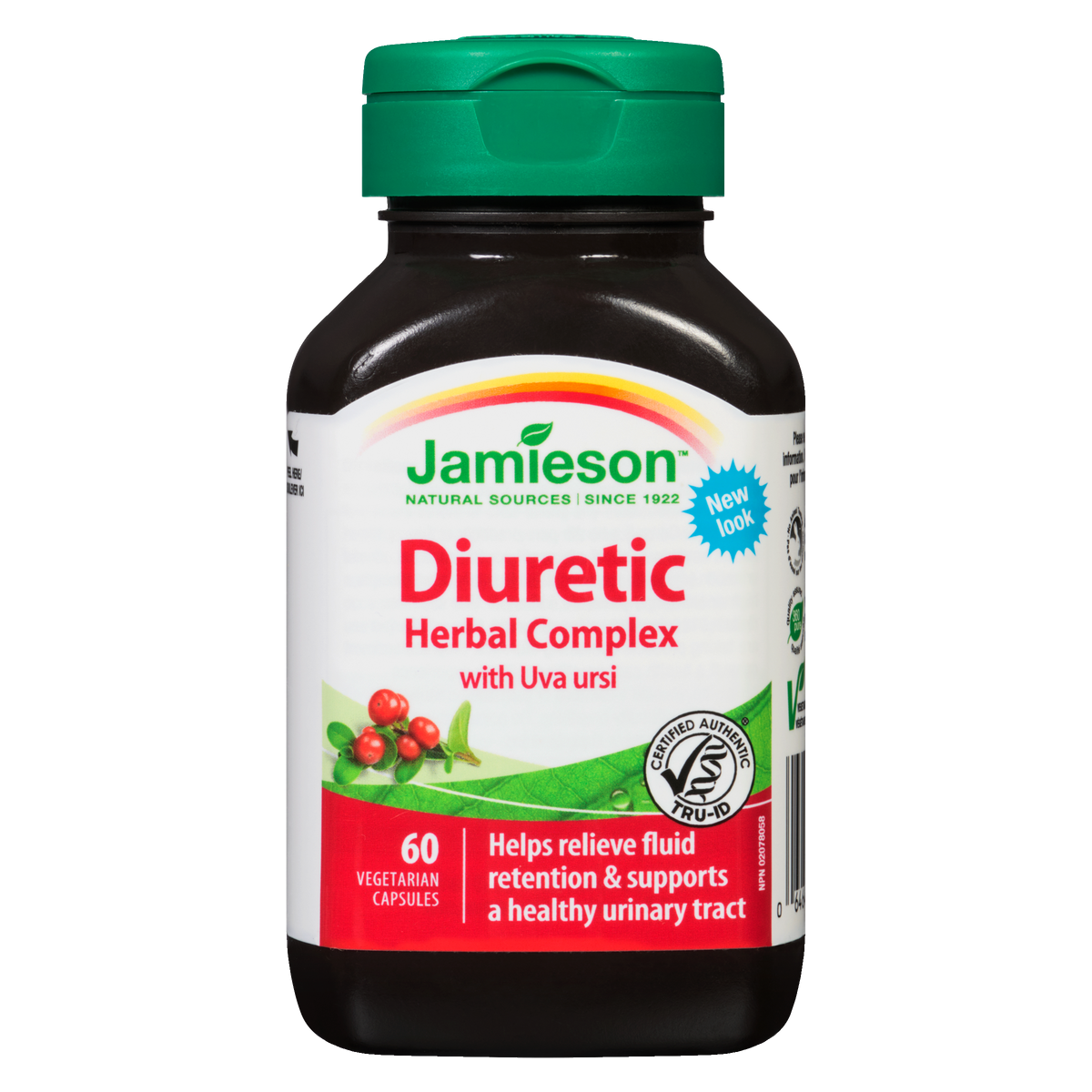 Jamieson Diuretic Herbal Complex with Uva Ursi 60 Vegetarian Capsules ...