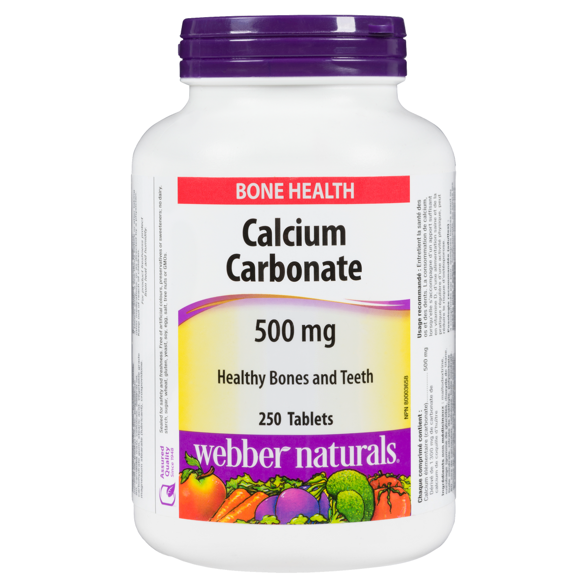 Webber Naturals Calcium Carbonate 500 mg x 250 Tablets — GreenShield ...