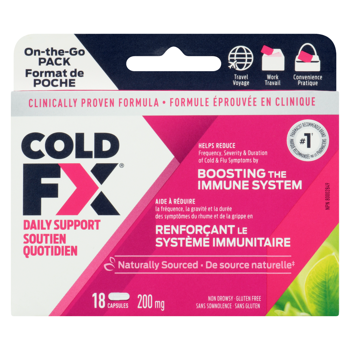 COLD-FX Daily Support Capsules 200 mg 18 Capsules — GreenShield ...