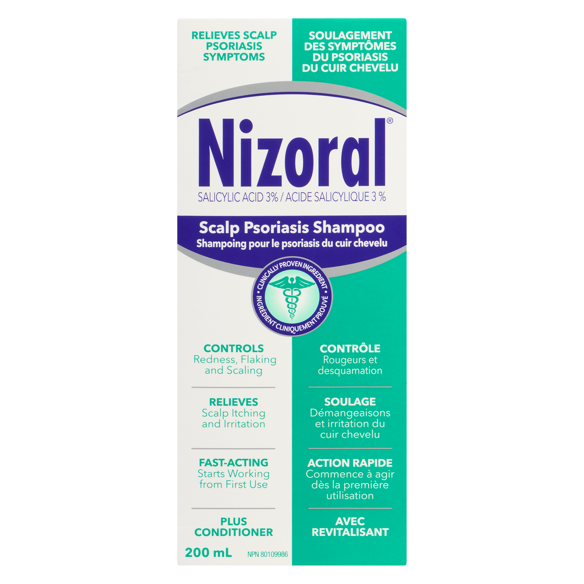 Nizoral Scalp Psoriasis Shampoo plus Conditioner Salicylic Acid 3% 200 ...