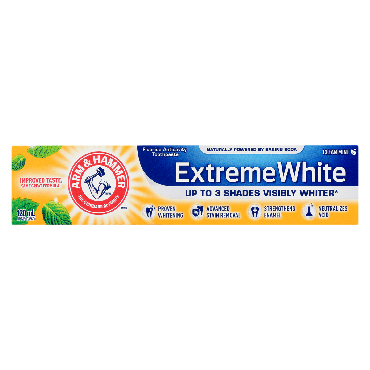 ARM & HAMMER Fluoride Anticavity Toothpaste Extreme White Clean Mint 1 ...