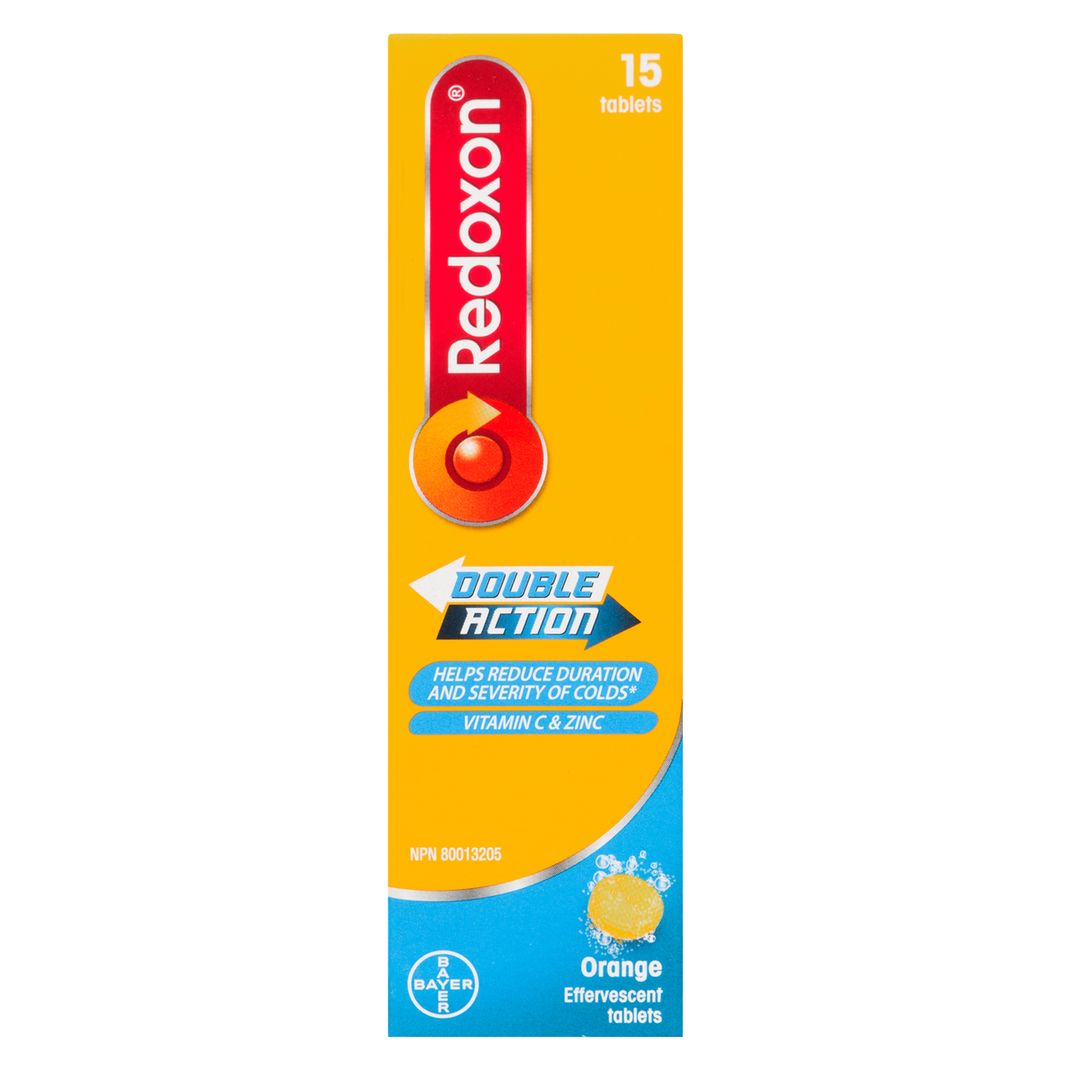 Redoxon Double Action Vitamin C & Zinc Effervescent Tablets Orange 15 ...