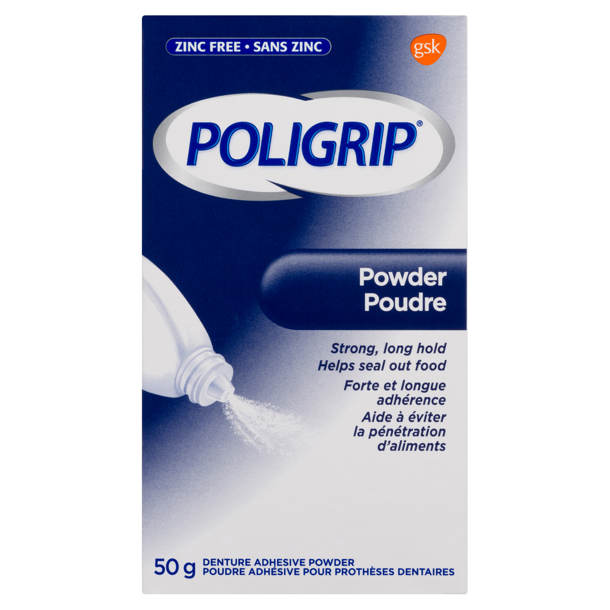 Poligrip Powder Denture Adhesive 50 g — GreenShield Pharmacy Health Store