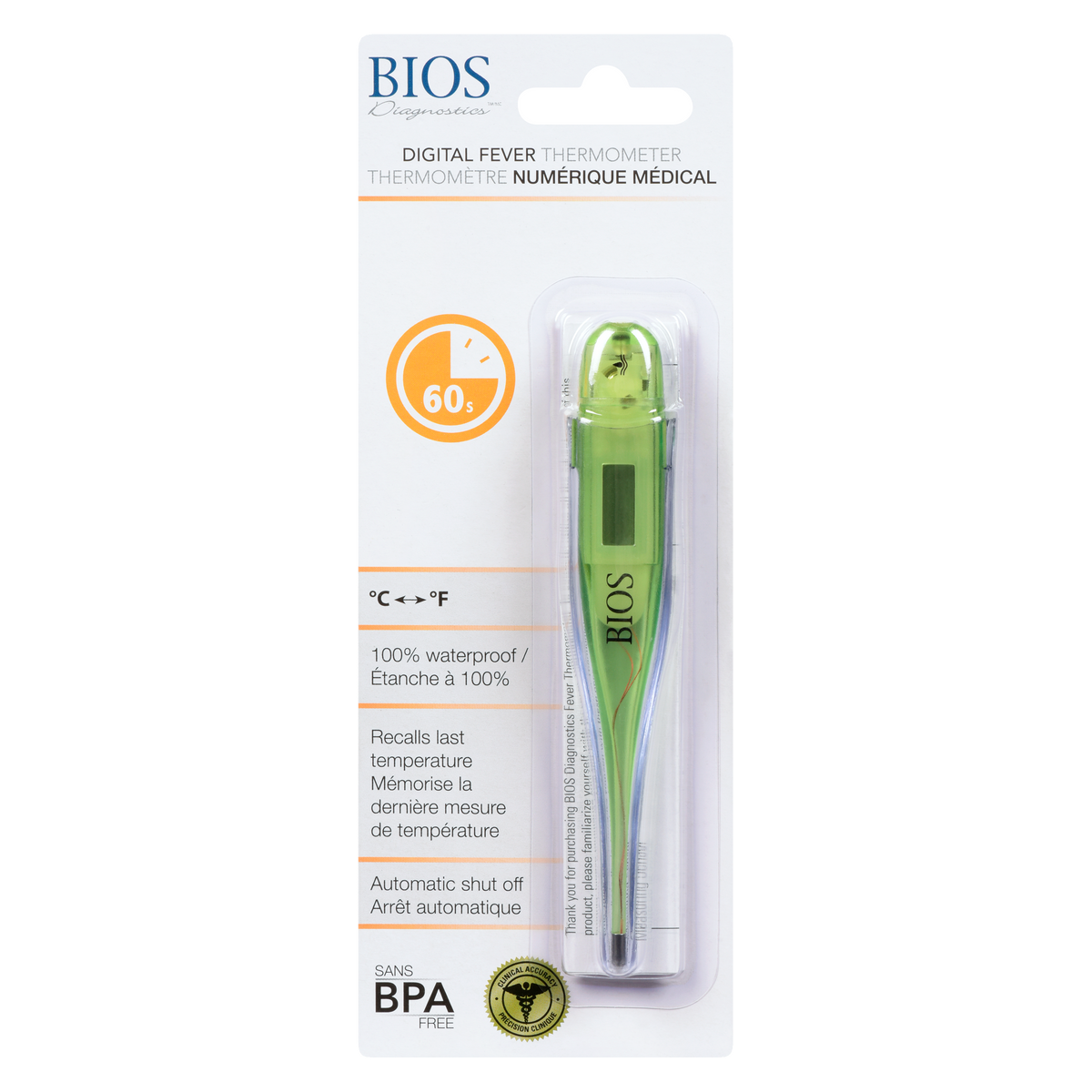 BIOS Diagnostics Thermometer Digital Fever — GreenShield Pharmacy