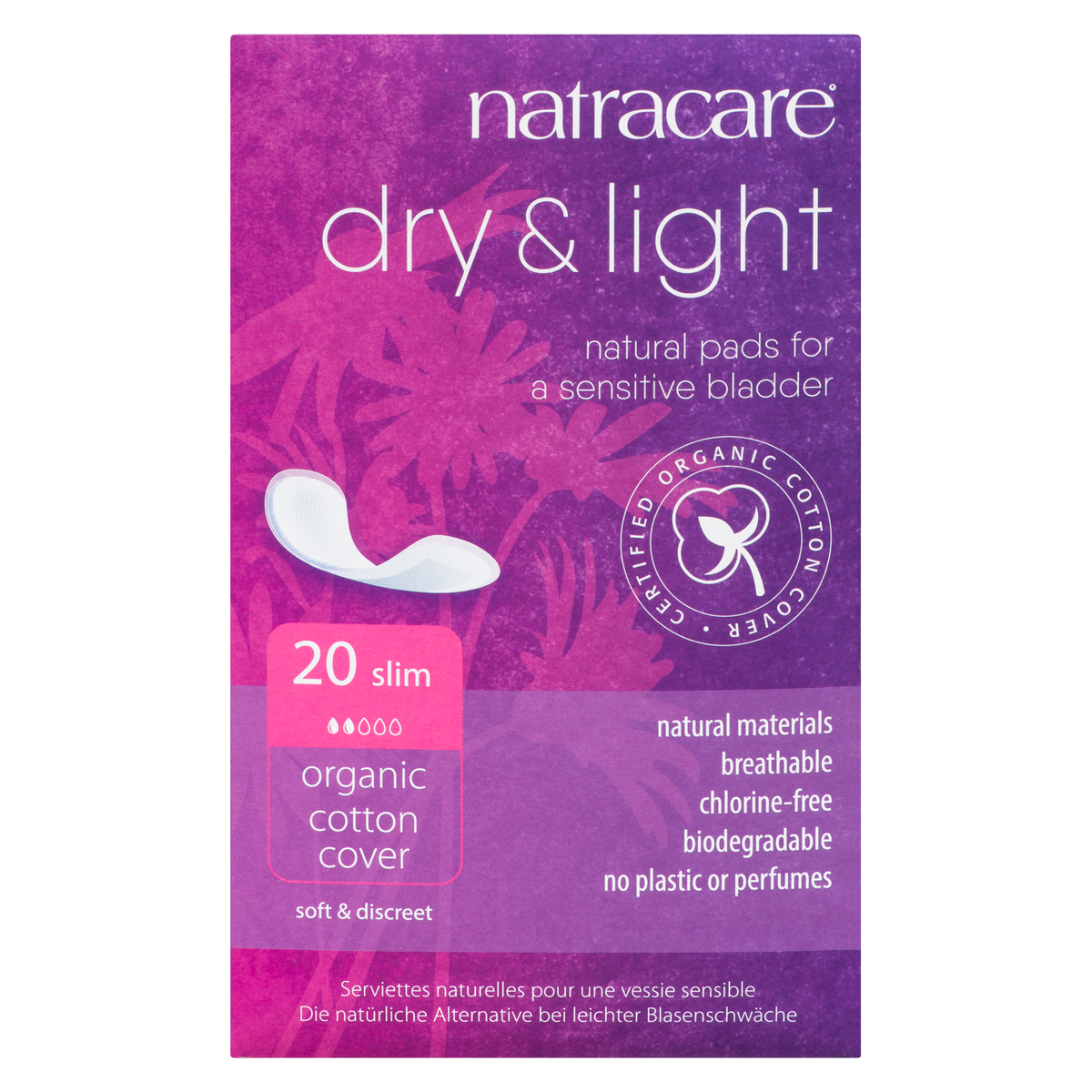 Natracare Natural Pads for a Sensitive Bladder Dry & Light 20 Slim ...