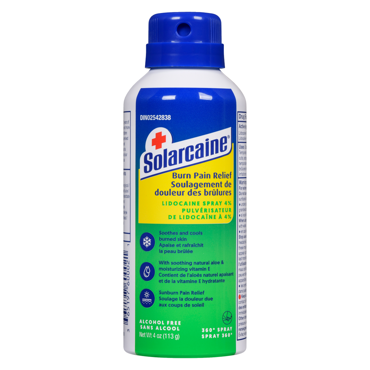 Solarcaine Lidocaine Spray 4% 113 g — GreenShield Pharmacy Health Store