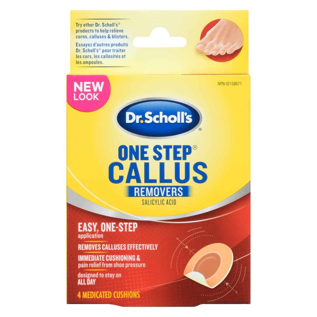 Dr. Scholl's One Step Callus Removers 4 Medicated Cushions ...