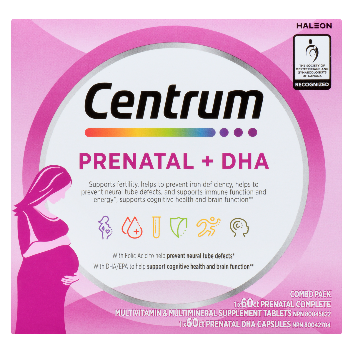 Centrum Multivitamin & Multimineral Supplement Tablets Prenatal + DHA ...