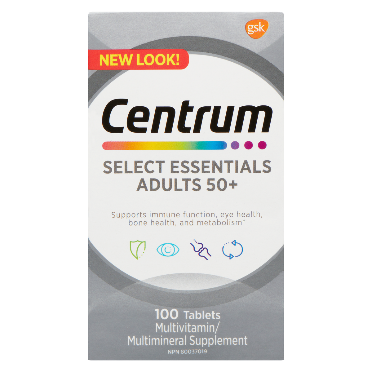Centrum Multivitamin Multimineral Supplement Select Essentials Adults ...