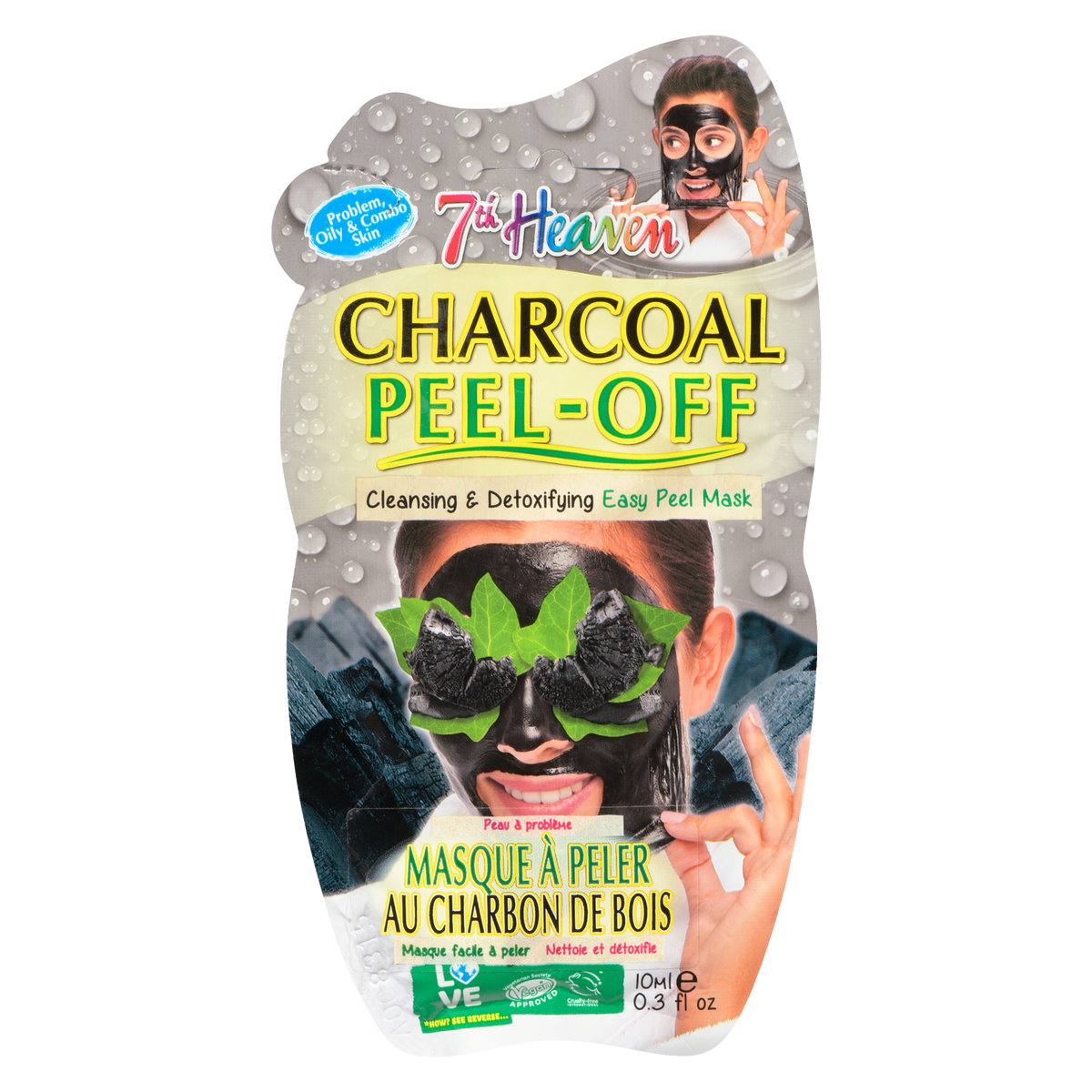 7ᵗʰ Heaven Easy Peel Mask Charcoal Peel-Off Problem, Oily & Combo Skin ...