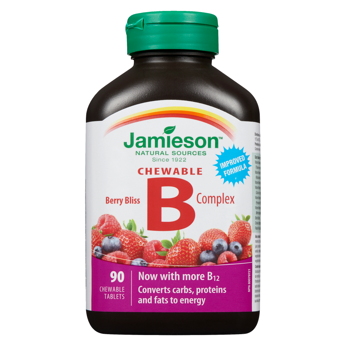 Jamieson Chewable B Complex Berry Bliss 90 Chewable Tablets ...