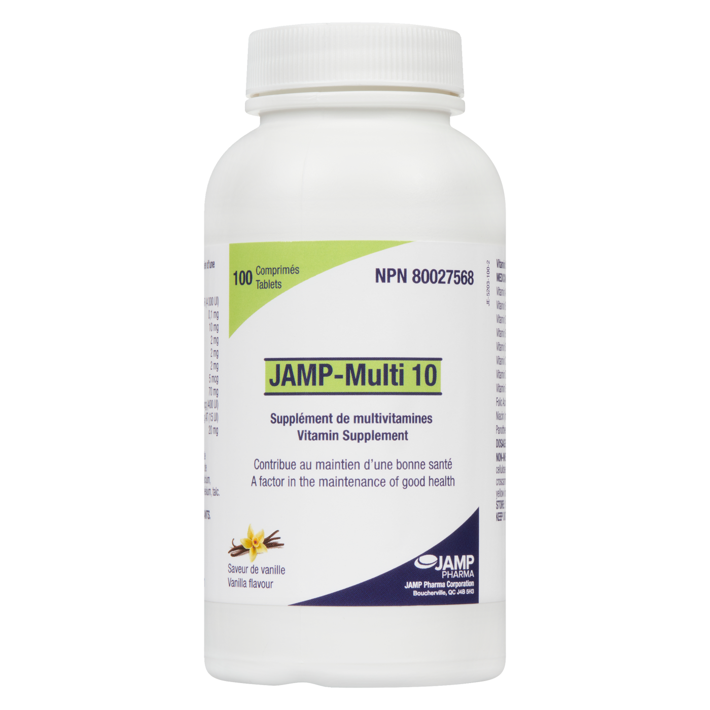 JAMP Pharma JAMP-Multi 10 Complément vitaminé Saveur vanille 100 compr ...