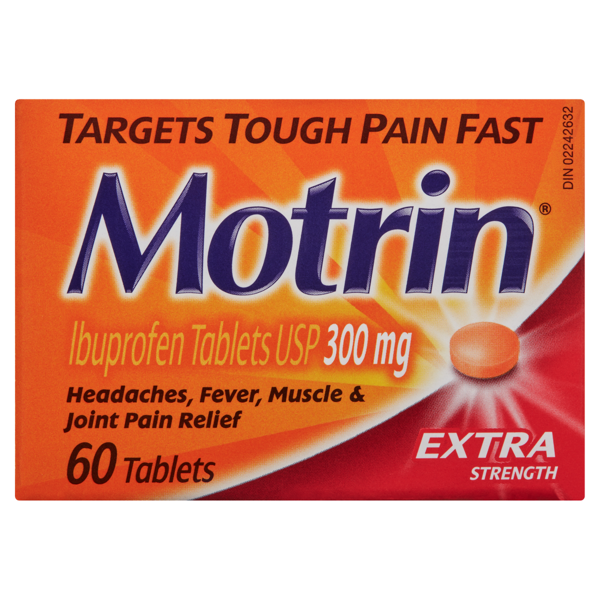 Motrin Extra Strength Ibuprofen Tablets USP 300 mg 60 Tablets — GreenShield Pharmacy