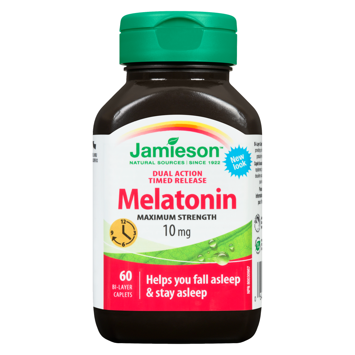 Jamieson Melatonin Maximum Strength 10 mg 60 Bi-Layer Caplets ...